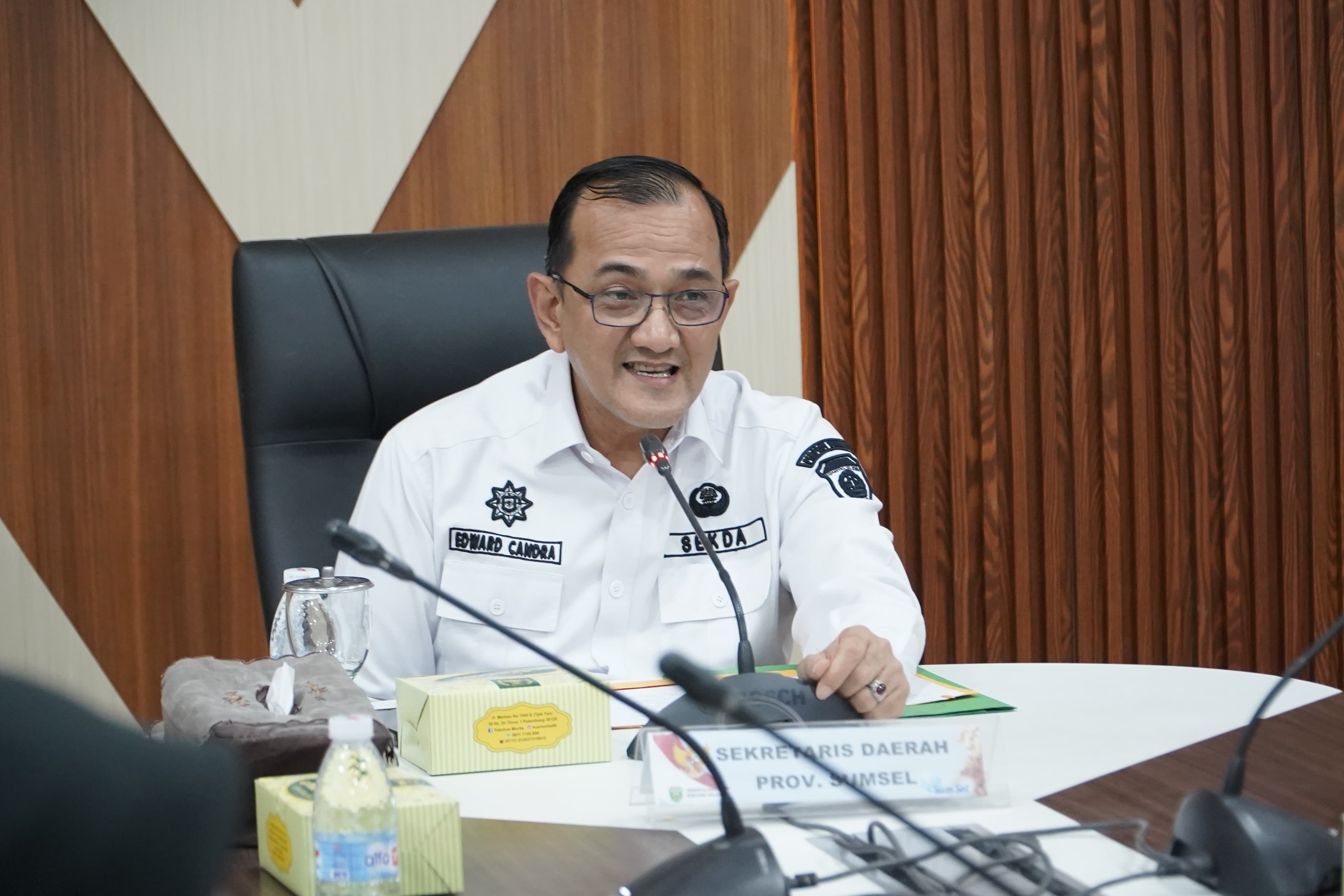Sekda Sumsel Pimpin Rapat Persiapan Rakornas Pengembangan SDM se- Indonesia | Sumselprov